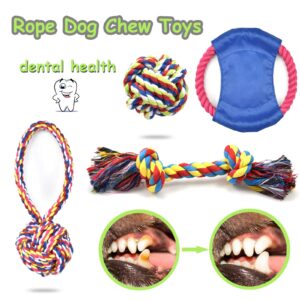 LECHONG Rope Dog Toys for Aggressive Chewers Large Breed Medium Breed, Small Dog Puppy Teething Chew Toys Heavy Duty Dental Dog Rope Toys Prevents Boredom and Relieves Stress