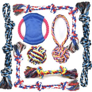 lechong rope dog toys for aggressive chewers large breed medium breed, small dog puppy teething chew toys heavy duty dental dog rope toys prevents boredom and relieves stress