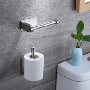 YIGII Toilet Paper Holder - Self Adhesive Toilet Roll Holder for Bathroom 2 Pack Tissue Holder Dispenser, SUS304 Stainless Steel