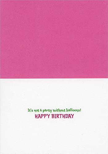 Avanti Press Three Dogs Wearing Pink Balloons Feminine Funny : Humorous Birthday Card for Woman / Her