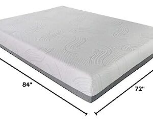 Irvine Home Collection California King Size 10-Inch, Gel Memory Foam Mattress, Medium Firm Feel, Breathable, Cool Sleep and Pressure Relief, CertiPUR-US Certified, Temperature Balanced