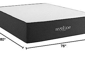 Modway Aveline 16” Gel Infused Memory Mattress with CertiPUR-US Certified Foam King Mattress