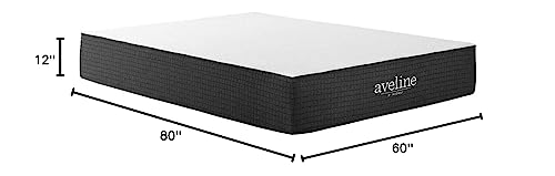 Modway Aveline 12” Gel Infused Memory Mattress with CertiPUR-US Certified Foam Queen Mattress