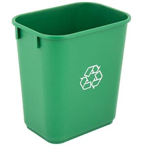 13 qt. / 3 gallon / 11 liters green rectangular recycling wastebasket.kitchen waste container commercial trash can recycle bin