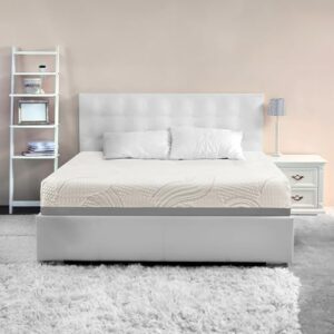 irvine home collection queen size 10-inch, gel memory foam mattress, medium firm feel, breathable, cool sleep and pressure relief, certipur-us certified, temperature balanced