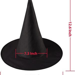 Starhig 8pcs Floating Witch Hat Decorations,Witches Hats,Hanging Witch Hats,Black Witch Hats Hanging,Witches Hats Halloween Decor For Halloween Christmas Party Decorations,Black