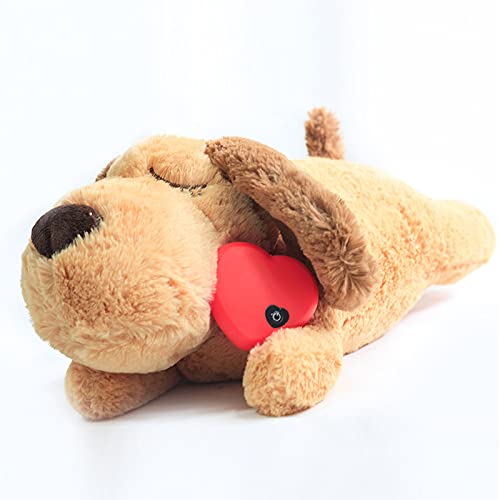 HonourHope Dog Heartbeat Toy for Anxiety Relief, Dog Soft Plush Toy Pet Calming Puppy Behavioral Training Aid Toy Pet Companion Pillow for Puppy Dog Cat Kitty Pets - Dog