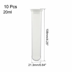 FveBzem 10 PCS 20ml Conical Centrifuge Tube Microcentrifuge Tube Sterile Plastic Test Tubes with Leak-Proof Screw Caps Lab Container with Graduated and Write-on Spot, Non-Pyrogenic, DN/RNase Free