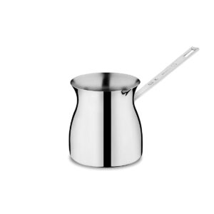 korkmaz terra stainless steel milk warming pot, sauce pan for stove top, melting pot, butter warmer (small 0.5 qt)