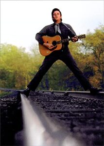 avanti press johnny cash with guitar on train tracks america collection birthday card