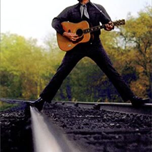 Avanti Press Johnny Cash with Guitar On Train Tracks America Collection Birthday Card