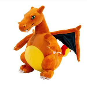 CHAOZI0Evil Winged, fire-Breathing Dragon Stuffed Animal Dinosaur Plush firedragon Toys, Throw Pillow, Role-Playing Game Fan Props (Orange Yellow)