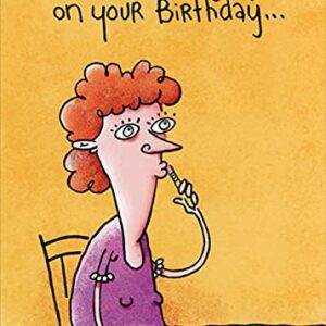 Oatmeal Studios Woman Remembering Birthday Funny/Humorous Belated Birthday Card