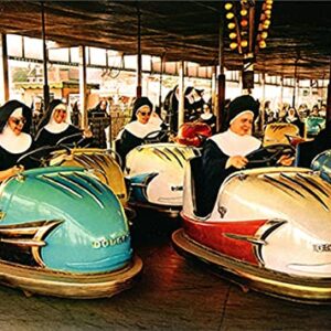 Avanti Press Nuns Riding Bumper Cars Humorous / Funny America Collection Birthday Card