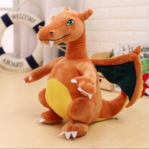 CHAOZI0Evil Winged, fire-Breathing Dragon Stuffed Animal Dinosaur Plush firedragon Toys, Throw Pillow, Role-Playing Game Fan Props (Orange Yellow)