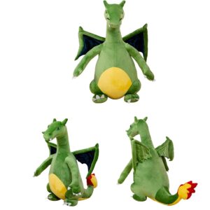 CHAOZI0Evil Winged, fire-Breathing Dragon Stuffed Animal Dinosaur Plush firedragon Toys, Throw Pillow, Role-Playing Game Fan Props (Orange Yellow)