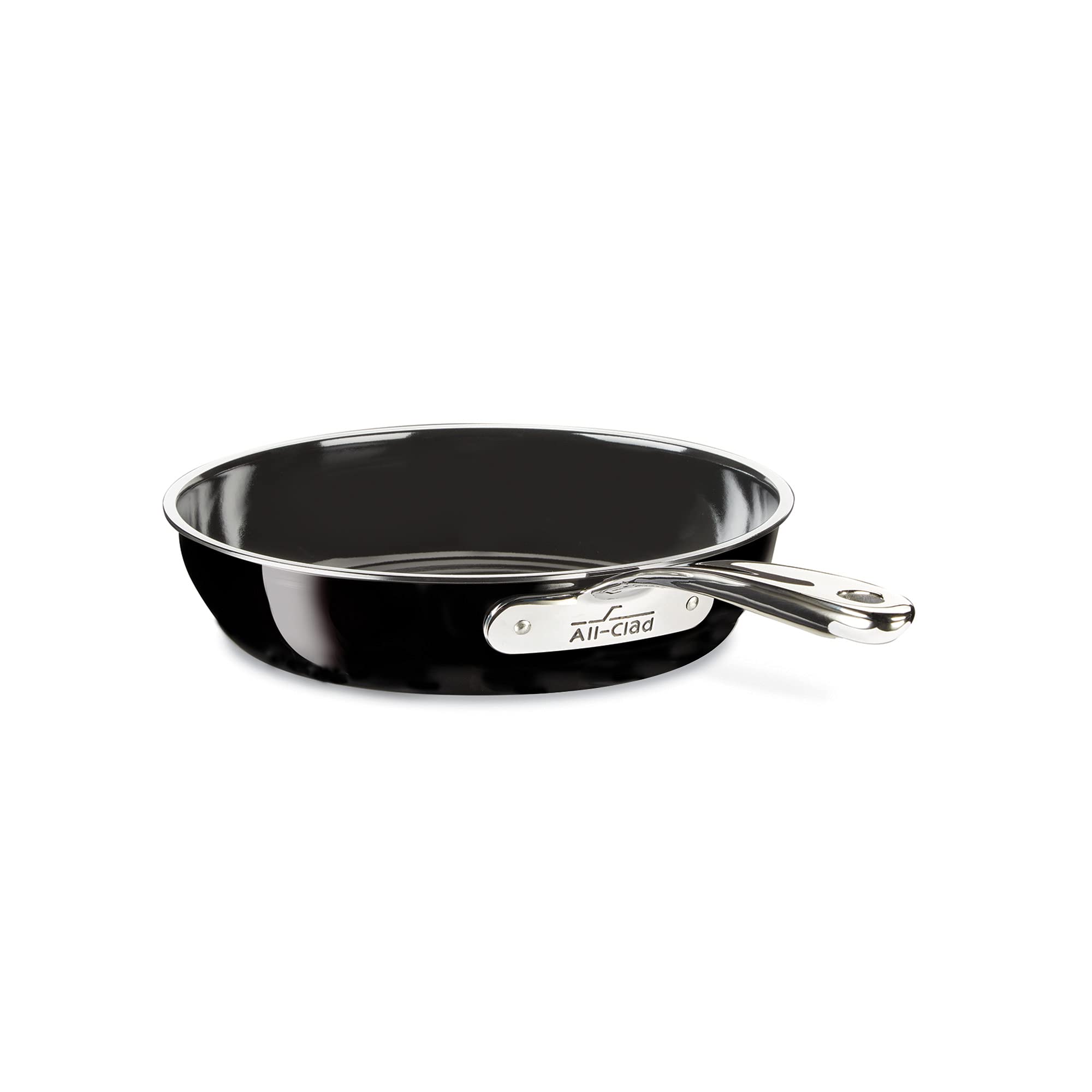 All-Clad FusionTec Ceramic Fry Pan 9.5 Inch Induction Oven Broiler Safe 500F Pots and Pans, Cookware Onyx