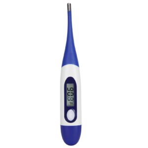 livestock pet thermometer with led display memory function,fast digital veterinary thermometer,flexible probe for temperature measurement for dogs cats horse cattle (with battery)