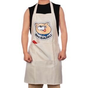 evere the way of the househusband apron - anime gokushufudo cute shiba inu printed cooking cosplay costume