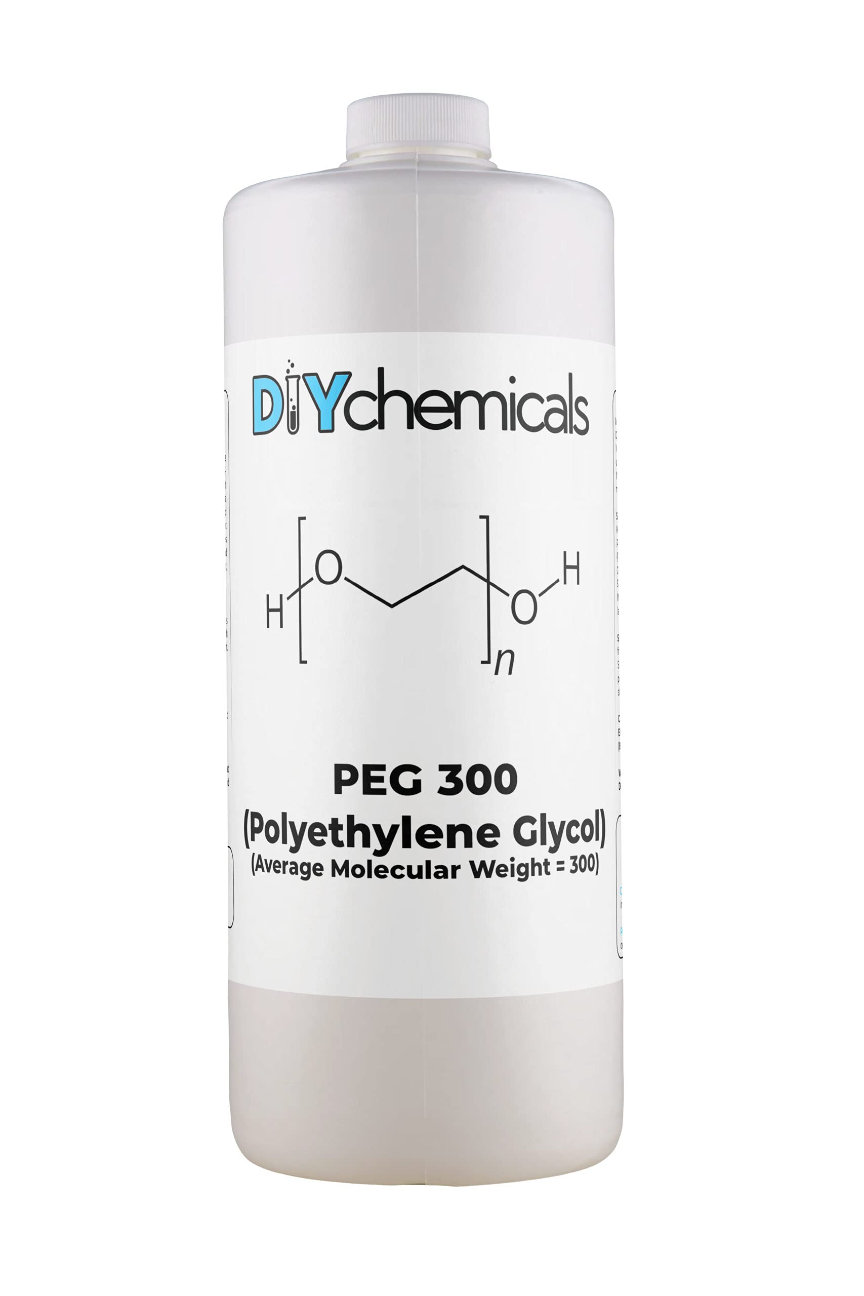 DIYChemicals Polyethylene Glycol PEG 300 for Industrial Manufacturing, Fog Machines,Antifreeze, Solvent, Humectant – Non-Toxic, Odorless, 1 Pint (16 fl oz)