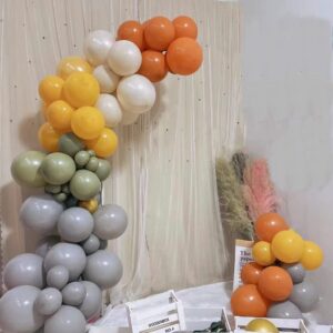 Burnt Orange Balloons 12 Inch 50 Pcs Baby Shower Party Balloons Happy Birthday Decoration Balloons Tropical Jungle Safari Party Decoration