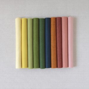 benzie design wool felt, 10 pcs 9"x12" in fall colors, 1 mm thick, soft & pliable, wool blend felt, autumn equinox 9"x12"