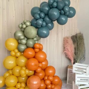 Burnt Orange Balloons 12 Inch 50 Pcs Baby Shower Party Balloons Happy Birthday Decoration Balloons Tropical Jungle Safari Party Decoration