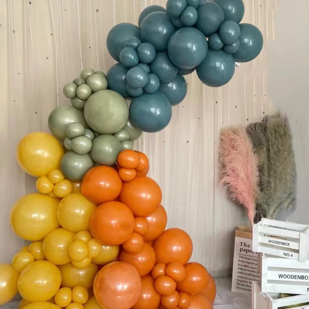 Burnt Orange Balloons 12 Inch 50 Pcs Baby Shower Party Balloons Happy Birthday Decoration Balloons Tropical Jungle Safari Party Decoration