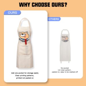 Evere The Way of the Househusband Apron - Anime Gokushufudo Cute Shiba Inu Printed Cooking Cosplay Costume