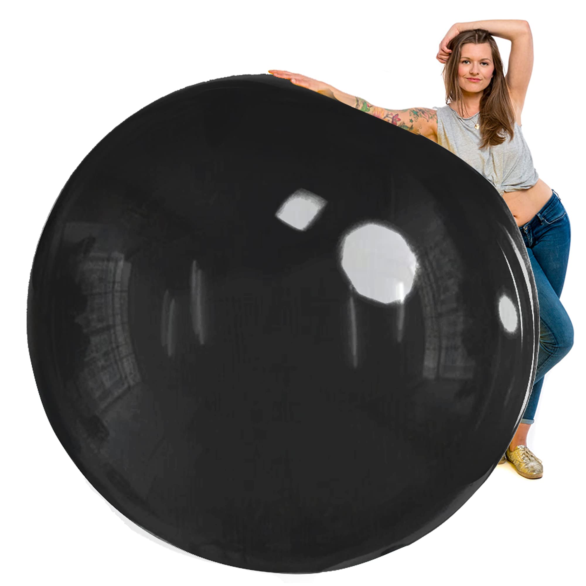 TILCO BALLOONS | Giant Balloons Black 72 Inch Jumbo | Ready to Inflate With Air, Helium or Fill With Water | Decorate Your Birthday, Graduations, Events or Weddings | Balloon to Get Inside