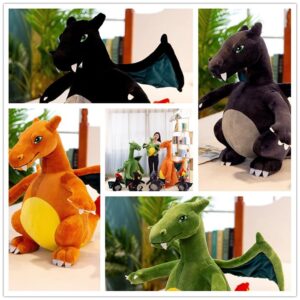 CHAOZI0Evil Winged, fire-Breathing Dragon Stuffed Animal Dinosaur Plush firedragon Toys, Throw Pillow, Role-Playing Game Fan Props (Orange Yellow)