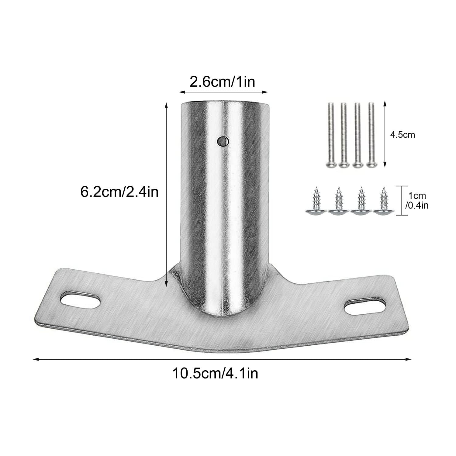 Broom Handle Bracket,Embedded Handle Bracket,Durable Metal Broom Handle Bracket,Broom Bracket for 20-26mm Wooden Handle (1PCS)