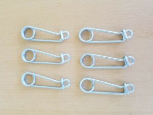 gees minnow trap utility clip/live bait traps lock clips - set of 6 clips new