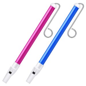 lukmaa 2 pieces slide whistle slide whistle for adults toy slide whistle musical instrument toy whistle sliding for parent-child games, blue and purple