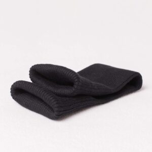 TinaKim Ribbing Cuff Material, Tubular Rib Knit Fabric,for Adult Jacket Sewing (Black, 40x8cm)