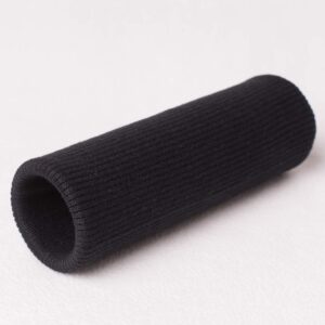 TinaKim Ribbing Cuff Material, Tubular Rib Knit Fabric,for Adult Jacket Sewing (Black, 40x8cm)