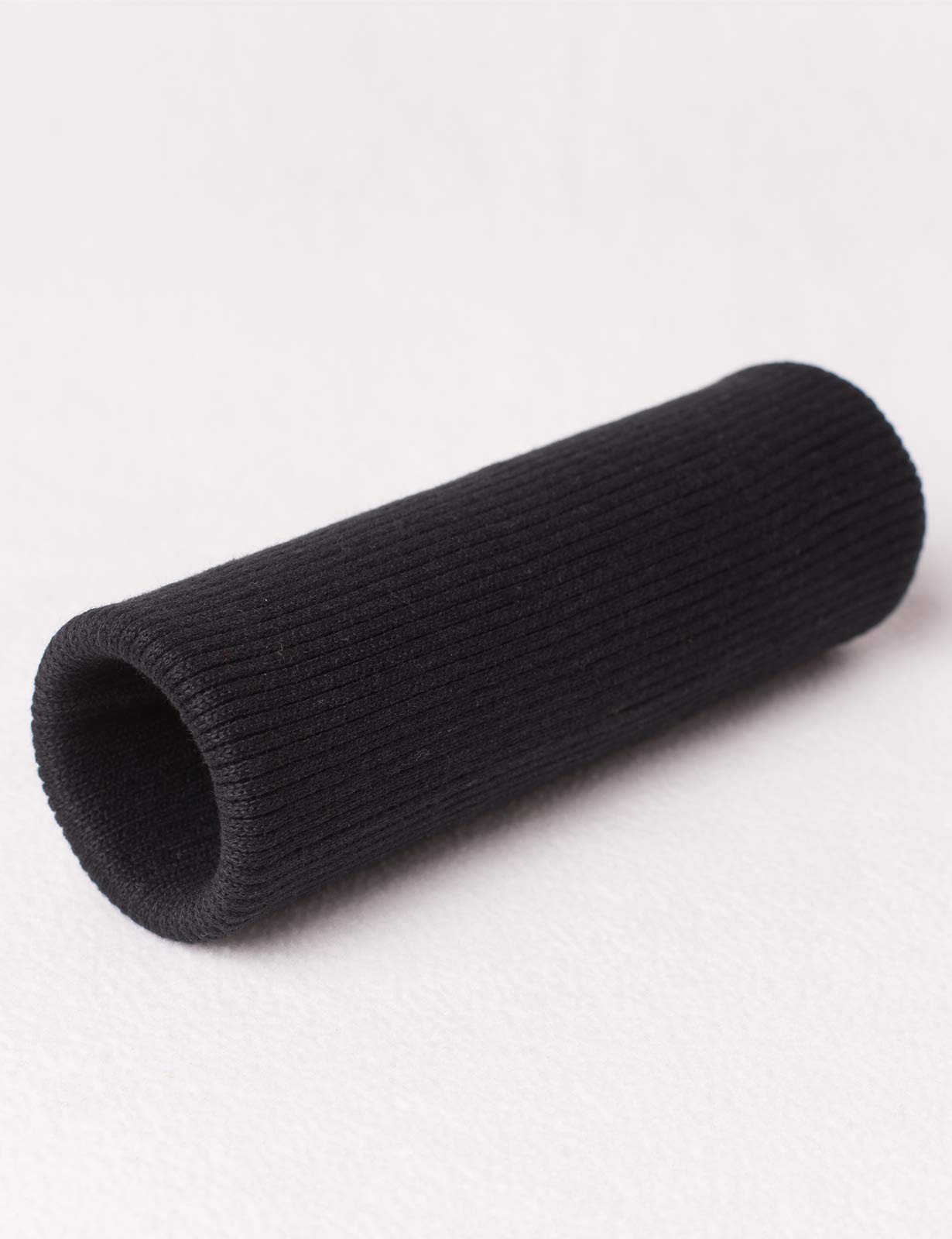 TinaKim Ribbing Cuff Material, Tubular Rib Knit Fabric,for Adult Jacket Sewing (Black, 40x8cm)