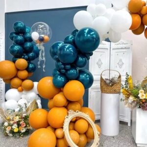 Burnt Orange Balloons 12 Inch 50 Pcs Baby Shower Party Balloons Happy Birthday Decoration Balloons Tropical Jungle Safari Party Decoration