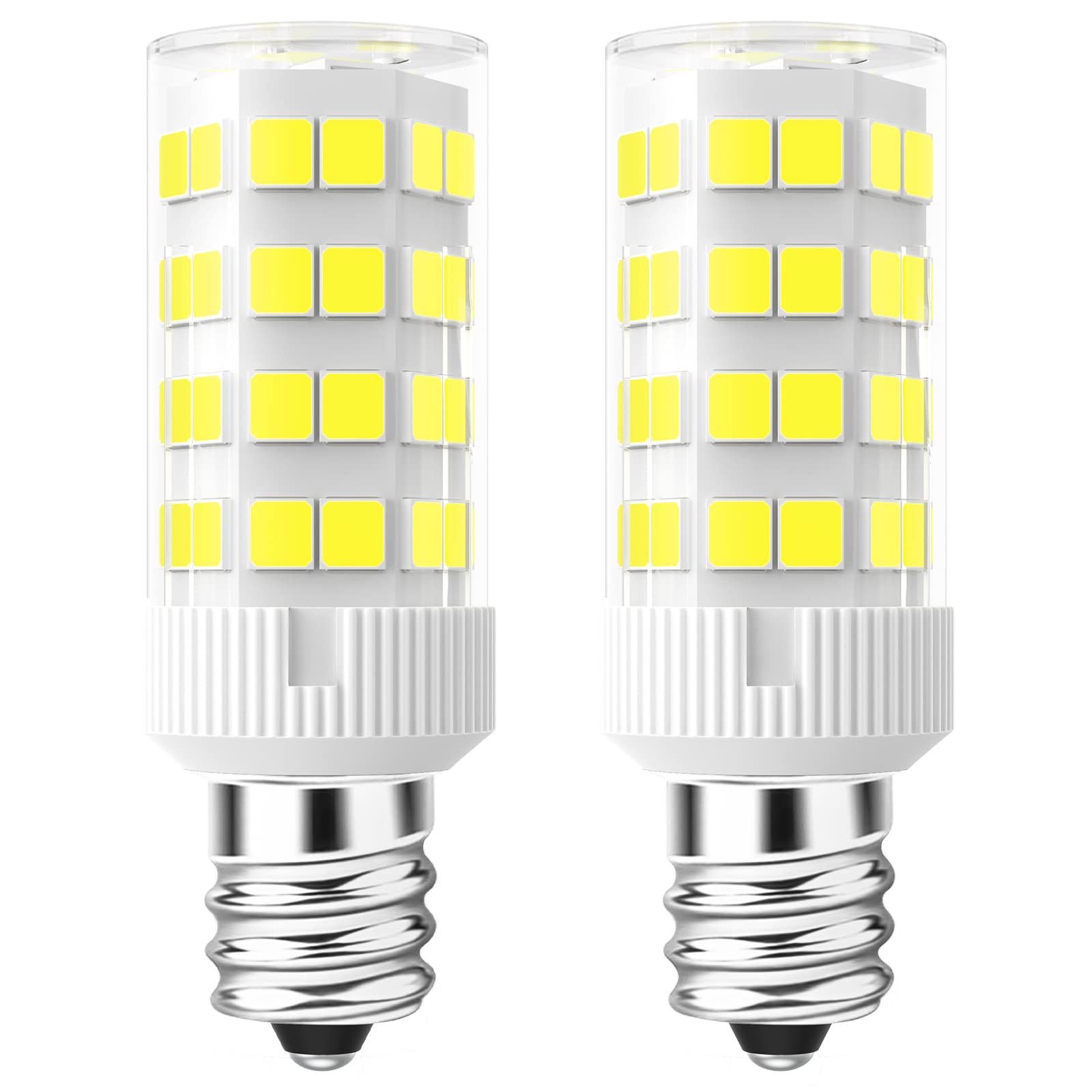 E12 LED Bulb 5W Equivalent to 40W C7 Replacement Bulbs Clear Type B Candelabra Base Bulbrite Daylight White 6000K Non-Dimmable (2-Pack)