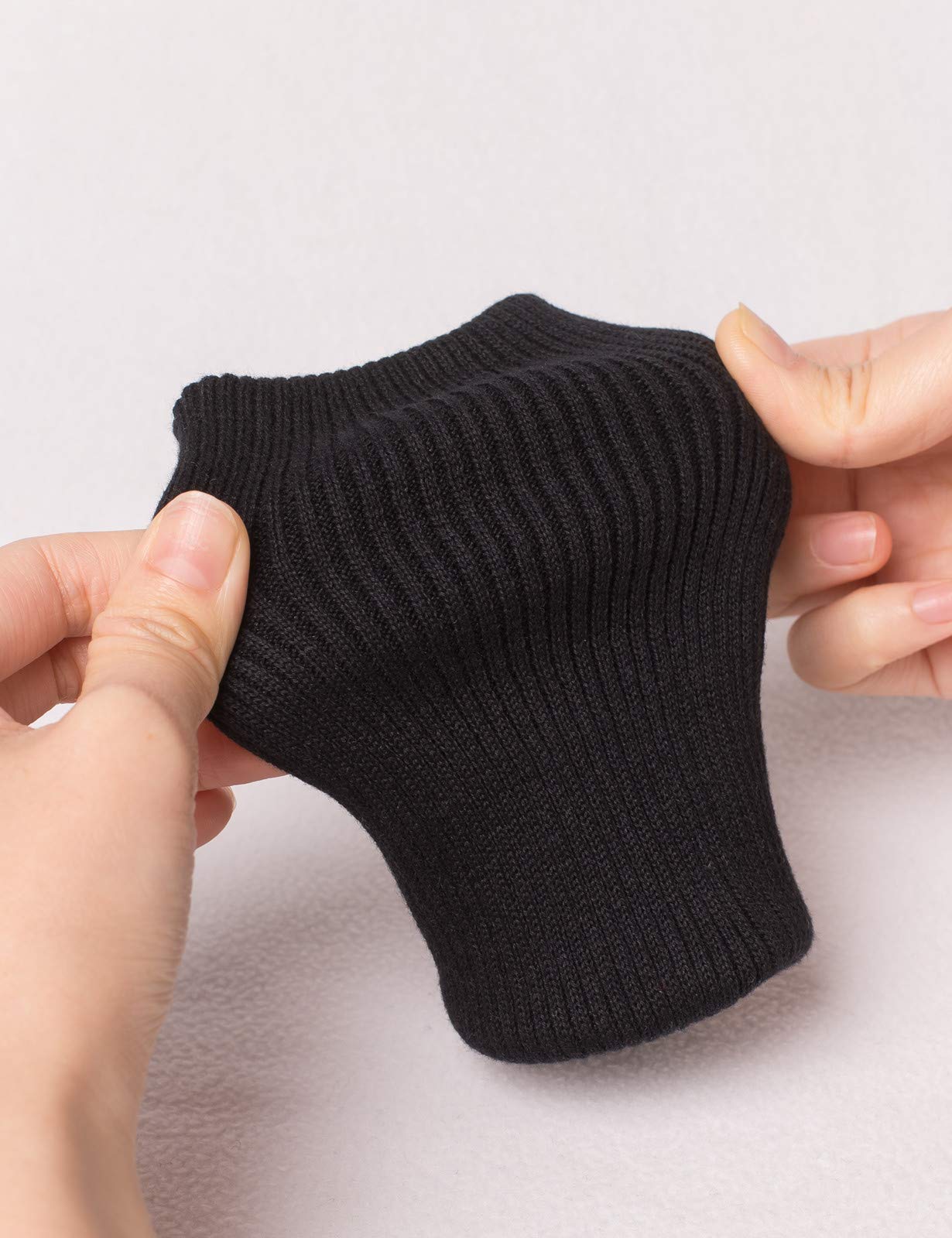 TinaKim Ribbing Cuff Material, Tubular Rib Knit Fabric,for Adult Jacket Sewing (Black, 40x8cm)