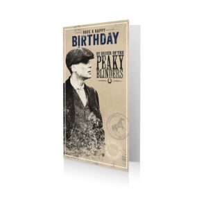 danilo promotions birthday card, peaky blinders birthday card,multi,9 x 5