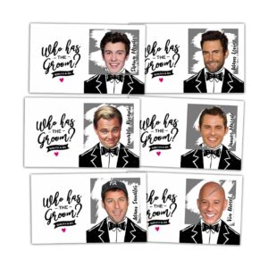 nopoben bridal shower games - who has the groom scratch off celebrity cards, bachelorette party games supplies – 36 cards(xl01-baica)