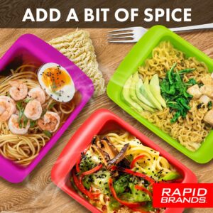 Rapid Ramen Cooker Deluxe | Microwave 2 Packs of Ramen in 3 Minutes | Perfect for Dorm, Small Kitchen, or Office | Dishwasher-Safe, Microwaveable, & BPA-Free