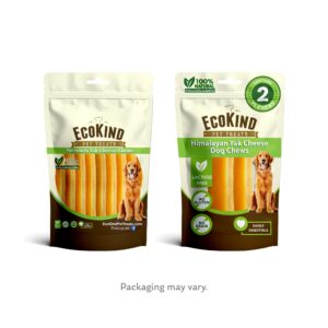 EcoKind Monster Himalayan Yak Cheese Dog Chew, XL Dog Chews, Rawhide Free, Dog Chew Stick for Aggressive Chewers, Indoors Outdoor Use, Healthy Dog Treats, Made in The Himalayas - XL Large (Pack of 2)