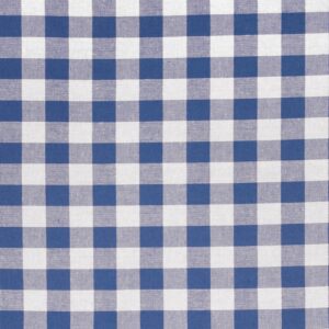 gingham 1" wide square fabric 60" wide checkered plaid pattern by the yard (royal blue)