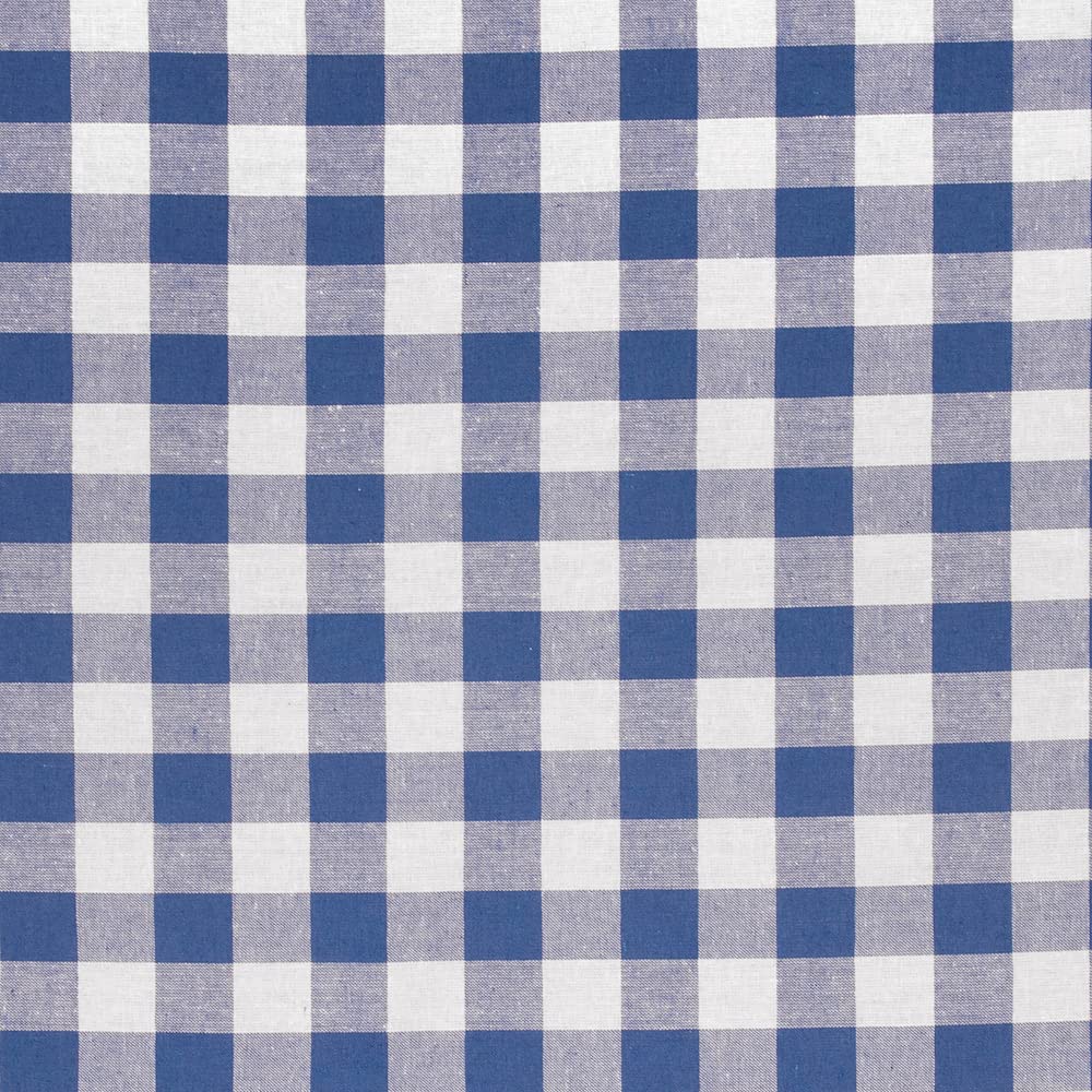 Gingham 1" Wide Square Fabric 60" Wide Checkered Plaid Pattern by The Yard (Royal Blue)