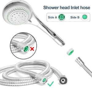 10 Pieces Shower Head Restrictor Water Flow Restrictor 1.5/1.8/2.0/2.5/3.0 GPM Shower Flow Reducer Shower Head Limiter Set for Water Saving Fixed Shower Head or Handheld Shower (14.3 x 13.85 x 5.2 mm)