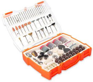 luckyway 361-piece rotary tool accessories kit, grinding polishing drilling kits, 1/8" shank electric grinder universal fitment for easy cutting, grinding, sanding, sharpening, carving and polishing