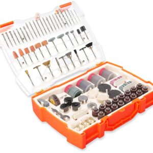 Luckyway 361-Piece Rotary Tool Accessories Kit, Grinding Polishing Drilling Kits, 1/8" Shank Electric Grinder Universal Fitment for Easy Cutting, Grinding, Sanding, Sharpening, Carving and Polishing