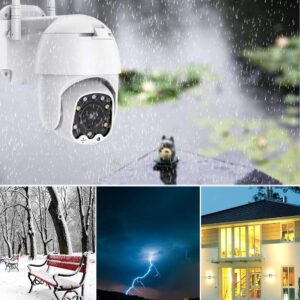 Alptop Outdoor PTZ WiFi IP Security Camera 1080P Home Surveillance Camera Pan/Tilt Two-Way Audio Motion Detection Color Night Vision Auto Tracking CamHiPro APP AT-200DW